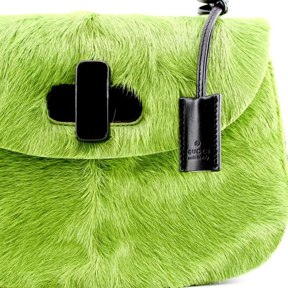 Gucci | Bags | Gucci Green Top Handle Pony Hair Handbag | Poshmark